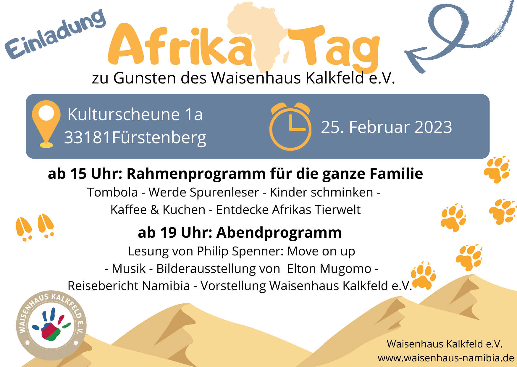Einladung zum Afrika Tag - Waisenhaus Kalkfeld e.V.